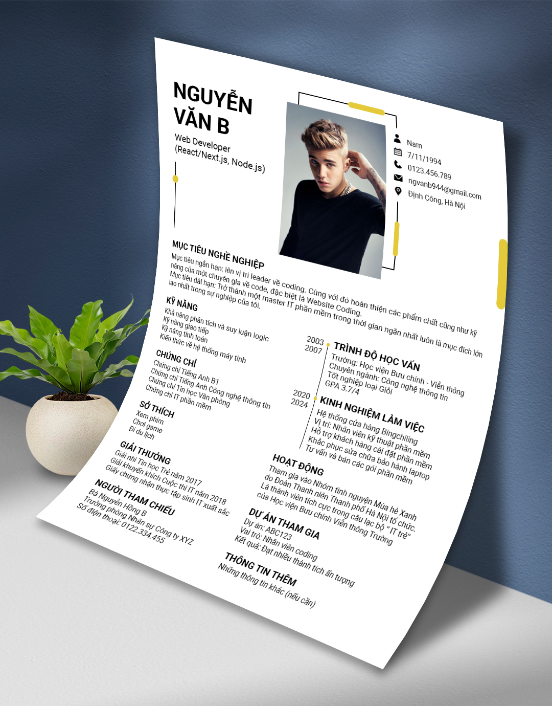 Mẫu CV Xin Việc Miễn Phí, Chất Lượng - Tạo Nhanh, Tải Ngay